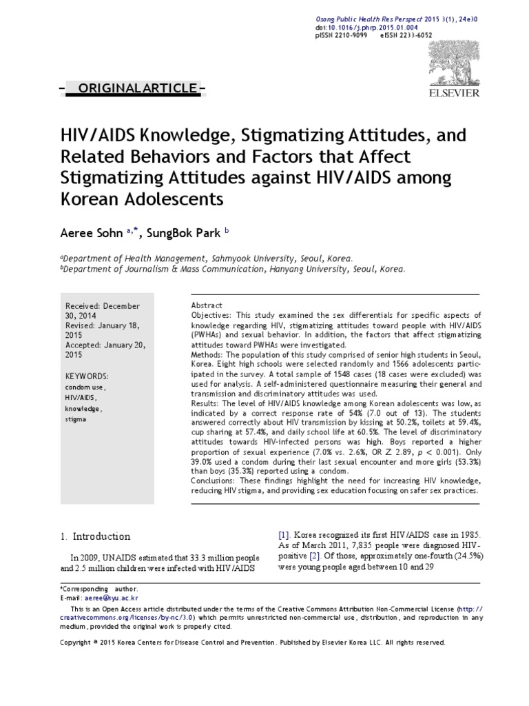 Hiv Article | PDF | Safe Sex | Hiv/Aids