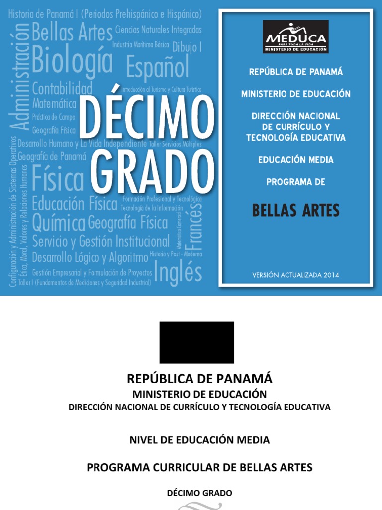 Programa Curricular Bellas Artes 10° grado | PDF | Plan de estudios ...