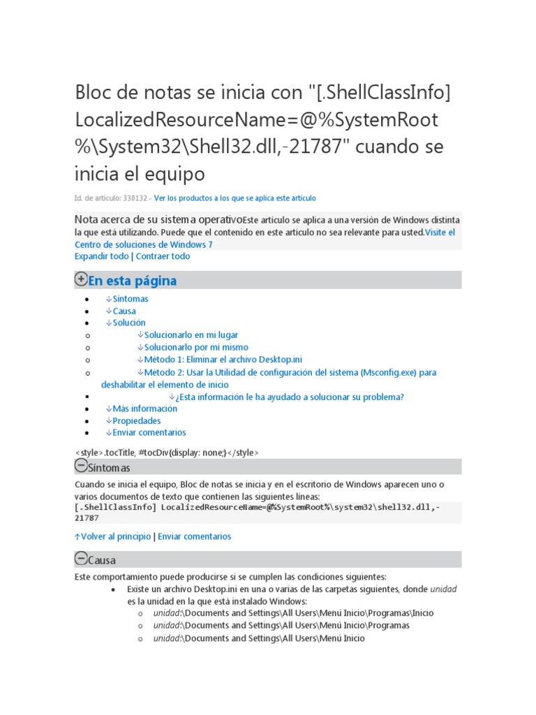 Bloc de Notas Se Inicia Con (.ShellClassInfo) LocalizedResourceName ...