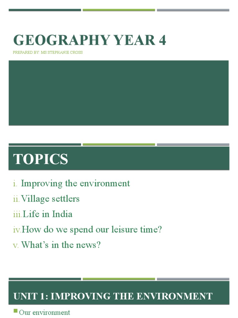 Geography Year 4: Prepared By: Ms Stephanie Cross | PDF | Science ...