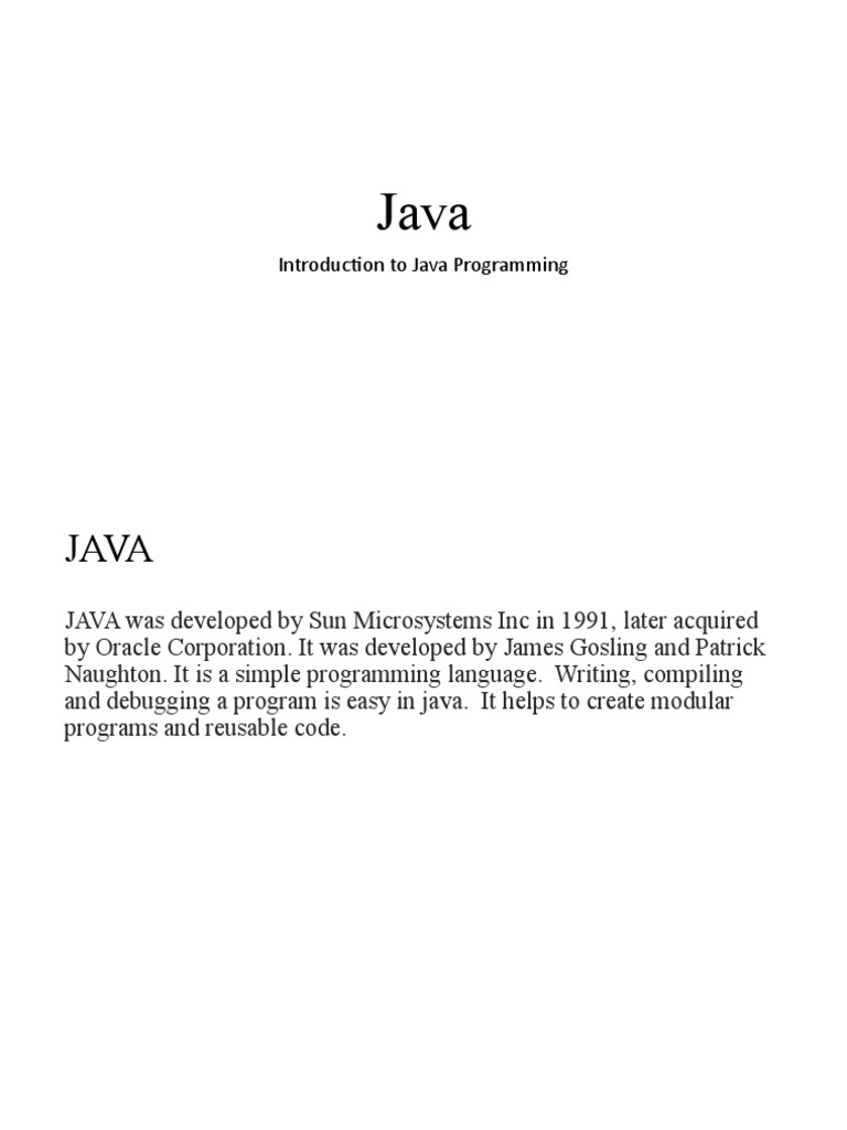 Introduction To Java Programming | PDF | Java Virtual Machine | Computer Program