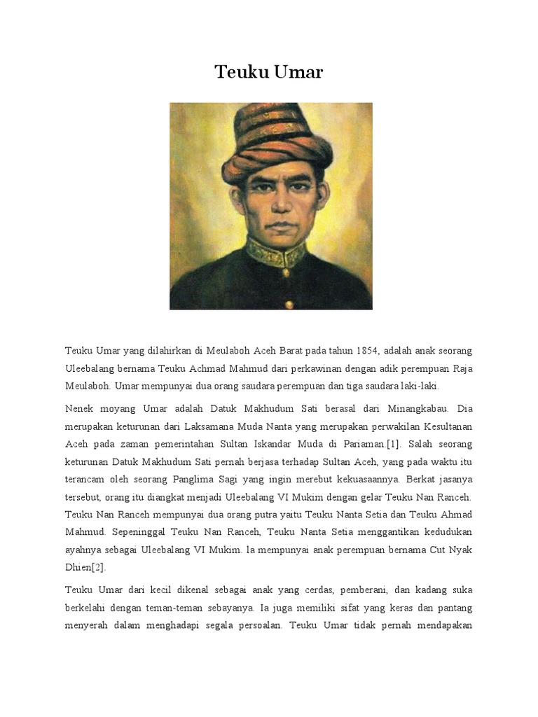 Biografi Teuku Umar | PDF