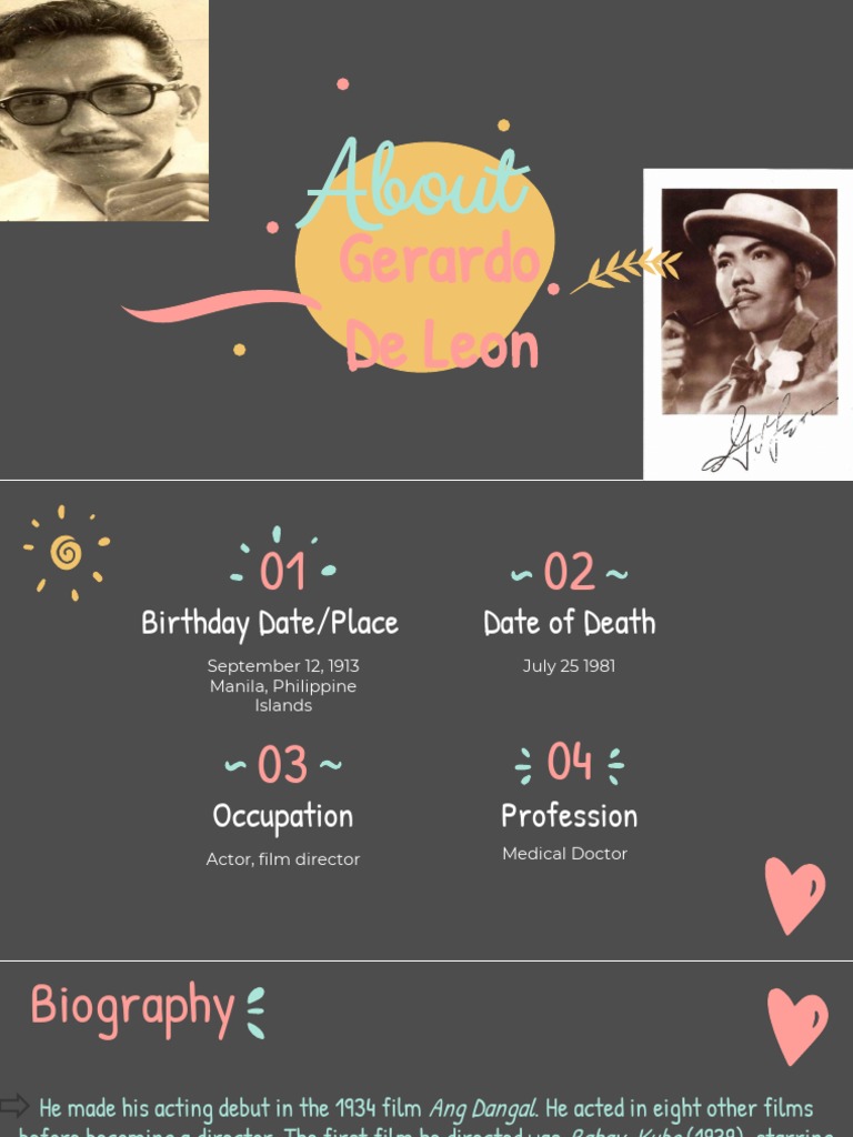 Gerardo De Leon, Filipino Film Director Pioneer | PDF