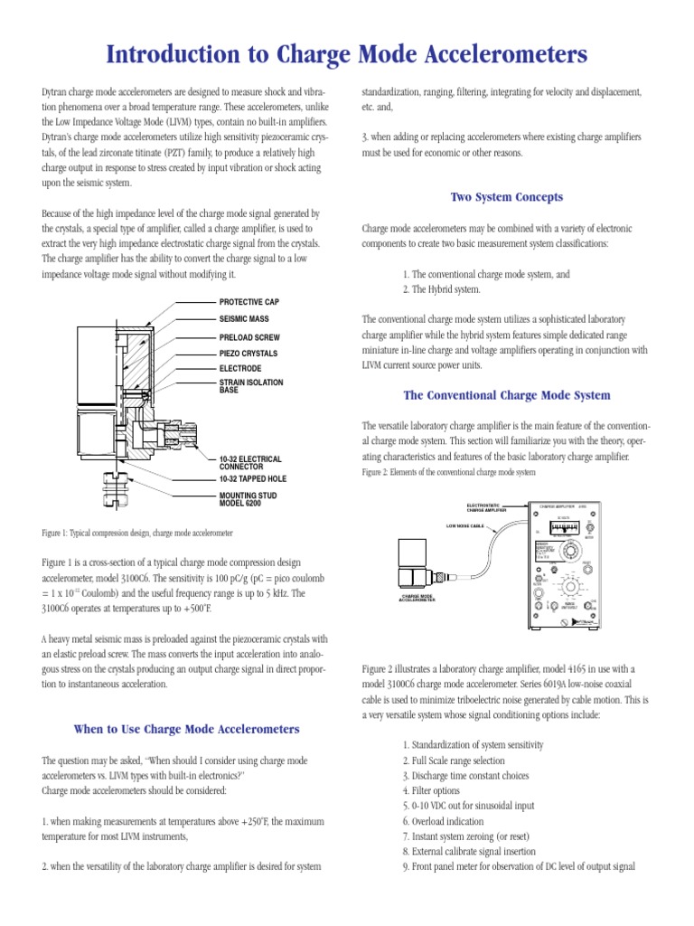 Introduction To Charge Mode Accelerometers: Two System Concepts | PDF ...
