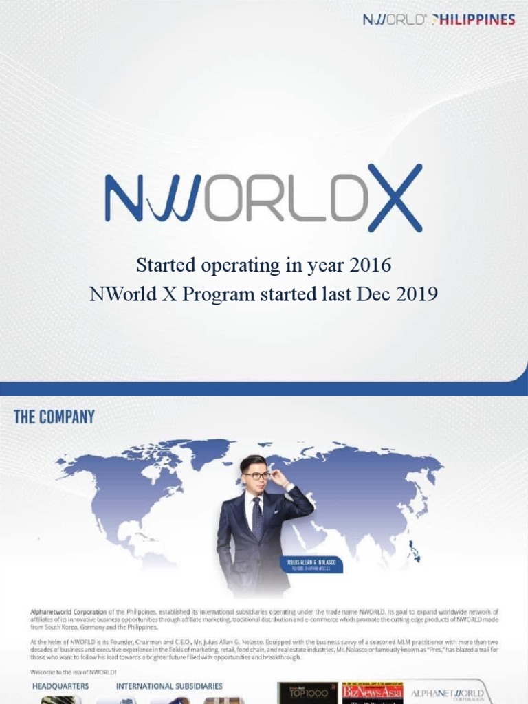 Started Operating in Year 2016 Nworld X Program Started Last Dec 2019 | PDF