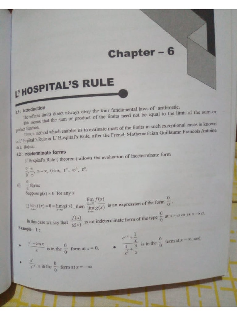 L Hospital Rule | PDF