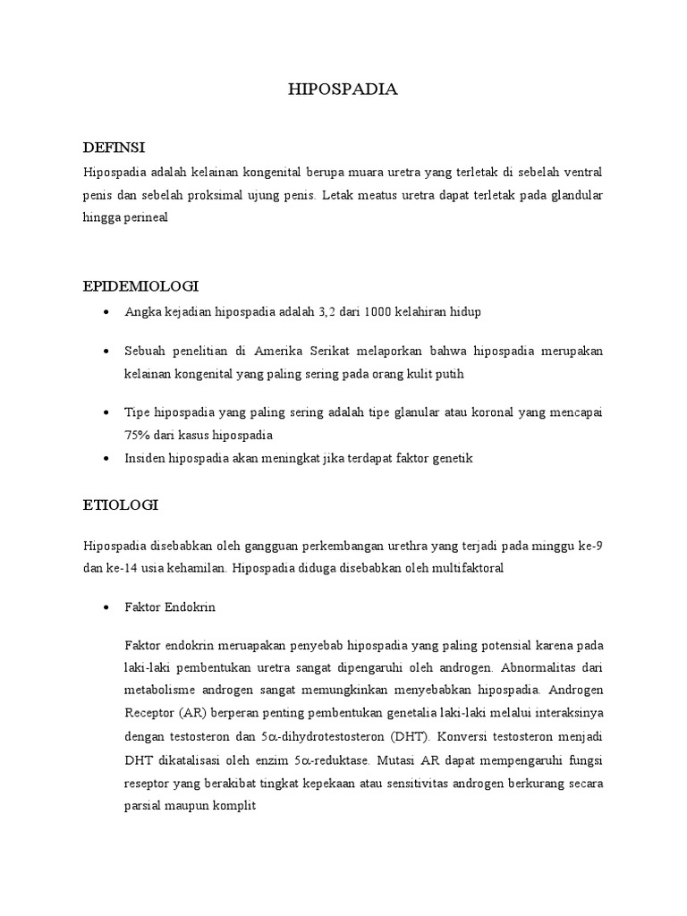 Hipospadia Dan Epispadia SM | PDF