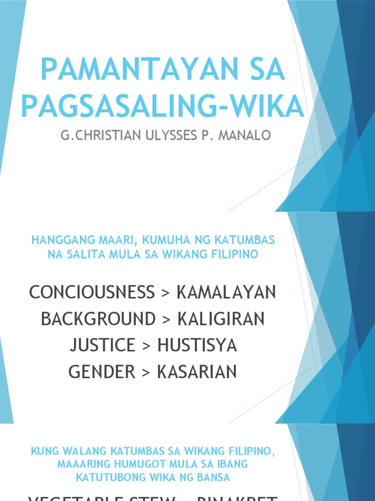 Pamantayan Sa Pagsasaling-Wika | PDF