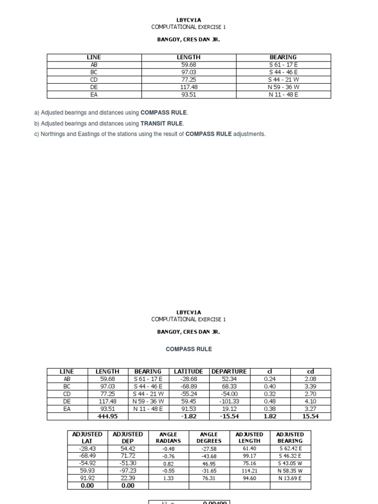 Computational Exercise Bangoy | PDF | Trigonometry | Euclidean Plane Geometry