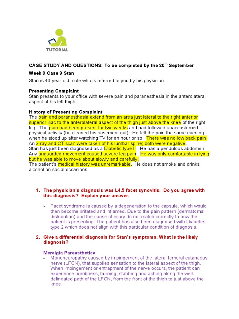 Week 9 Case Study 9 Chir13009 | PDF