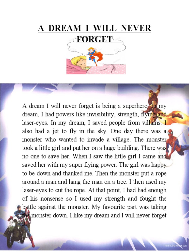 Unforgettable Dream of a Superhero | PDF