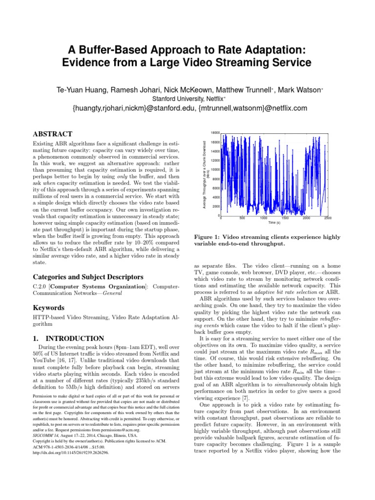Buffer Based PDF | PDF | Streaming Media | Network Congestion