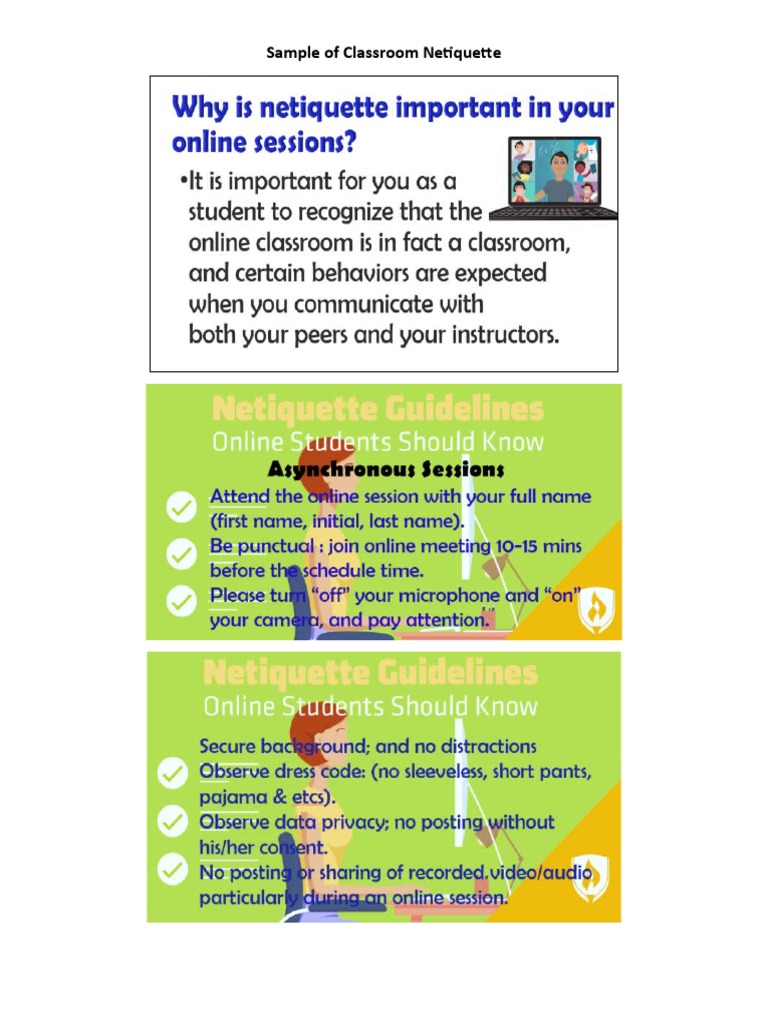 Level 2 Classroom Netiquette | PDF | Rubric (Academic) | Semiotics