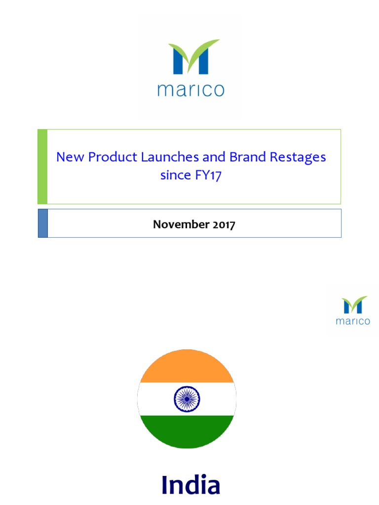 Marico - New Product Launches and Brand Restages Since FY17 - November ...