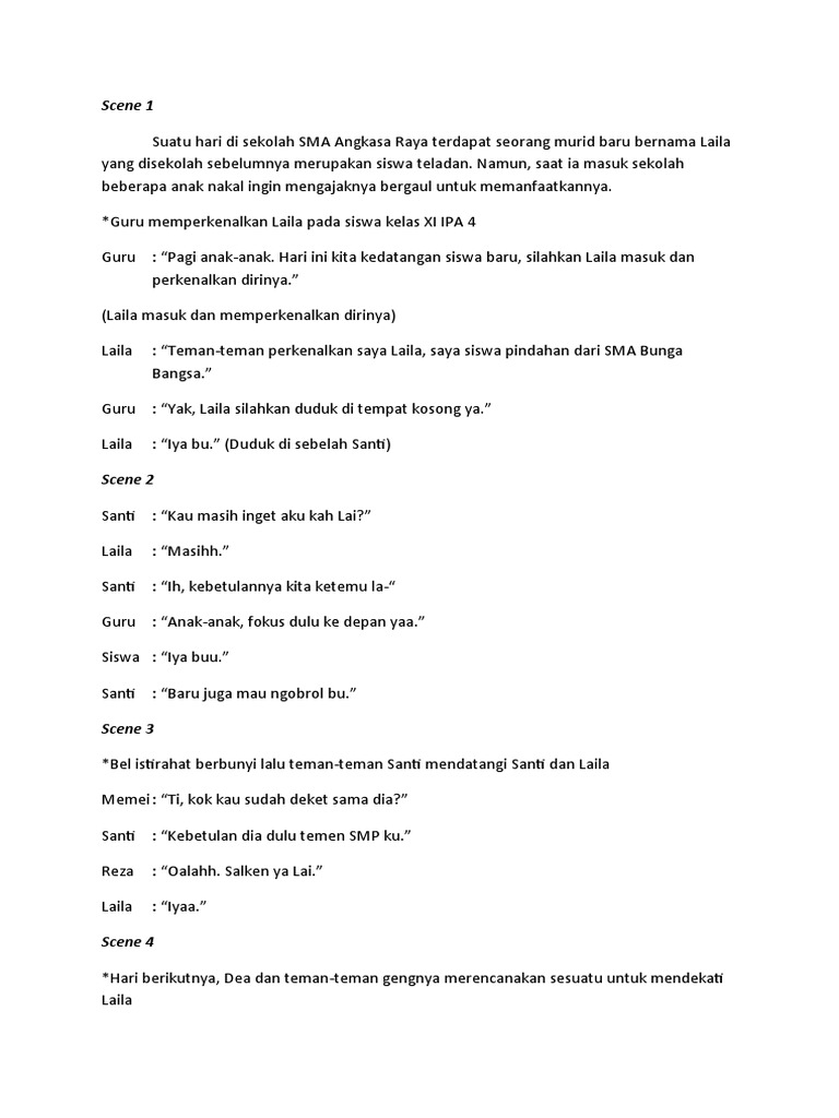 Naskah Drama SBK | PDF