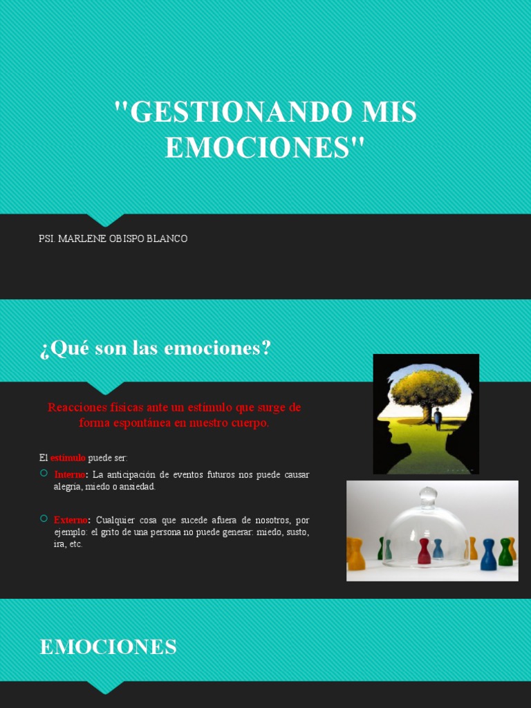 Gestionando Mis Emociones Pdf Las Emociones Ansiedad