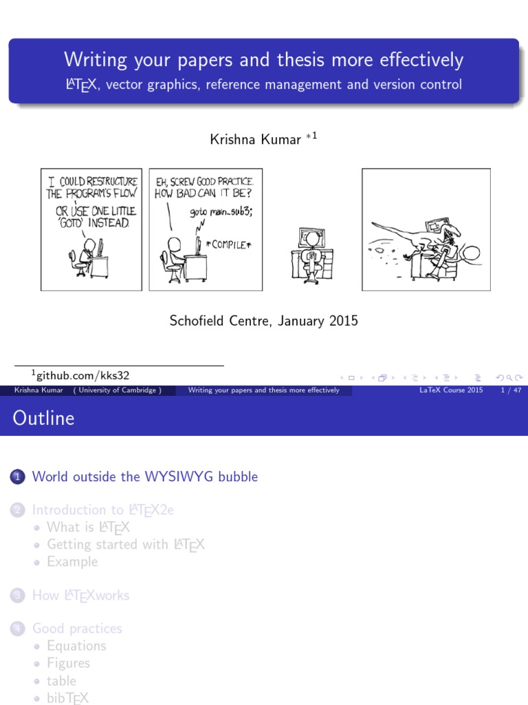 Writing Your Papers and Thesis More Effectively: L TEX, Vector Graphics ...