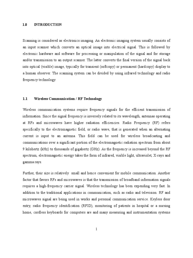 Radio Frequency Identification Report | PDF | Radio Frequency ...