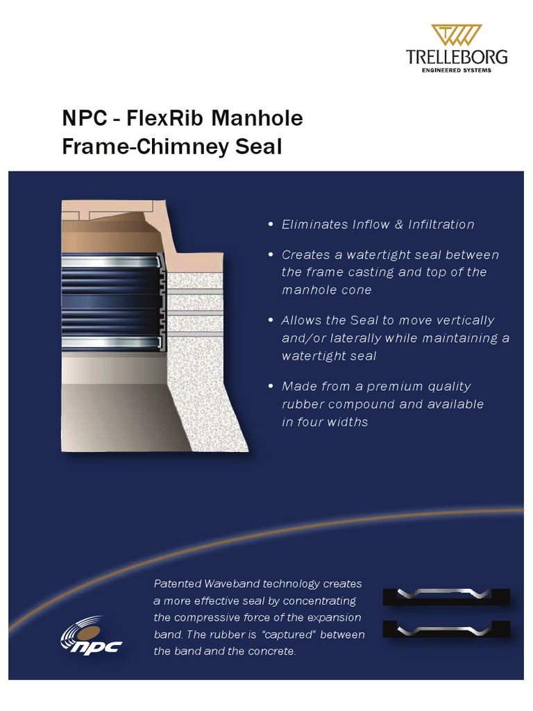 9755 NPC Flexrib Manhole Chimney Seal Data Sheet | PDF | Fax | Building ...