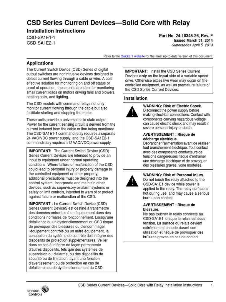CSD Relay Johnson PDF | PDF | Relay | Switch