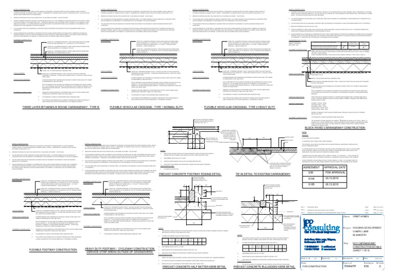Carriageway Construction Details (1of2) | PDF | Road Surface ...