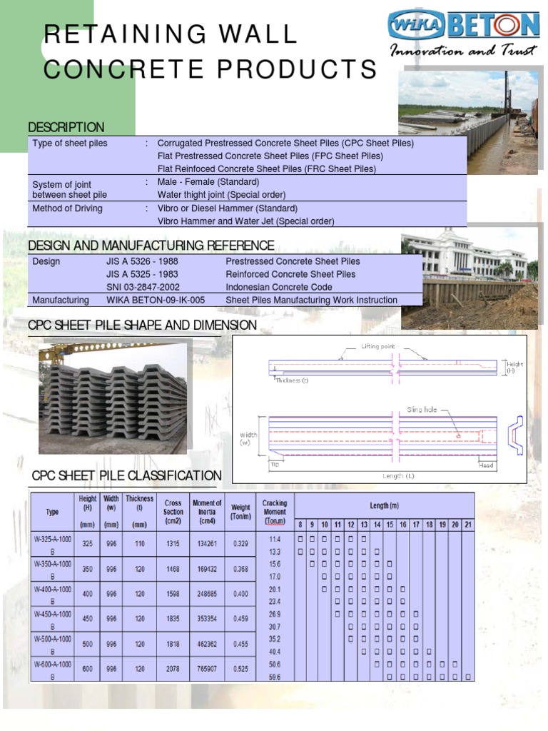 Sheet Pile | PDF | Deep Foundation | Reinforced Concrete
