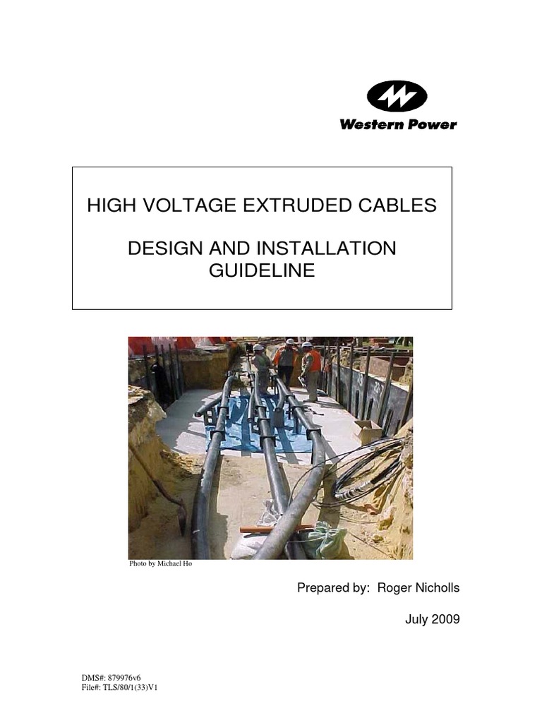 High Voltage Extruded Cables Design and Installation Guideline | PDF ...