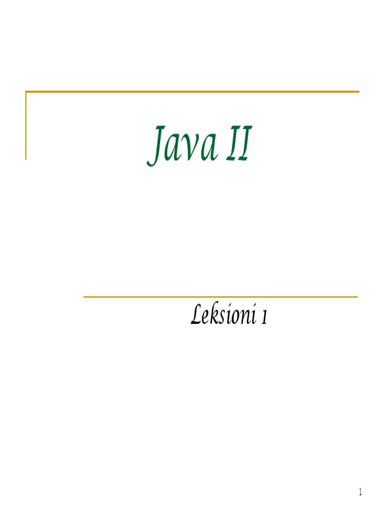 Java 2 - Slide PDF | PDF