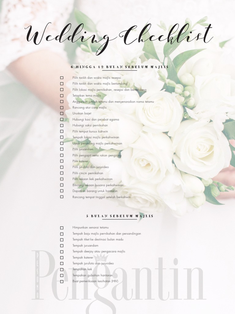 Wedding Checklist | PDF