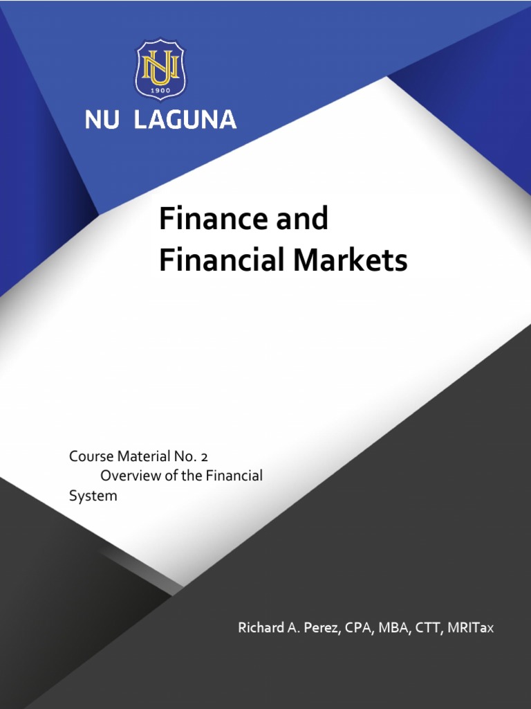 Chapter 2 - Overview of The Financial System PDF | PDF | Moral Hazard ...