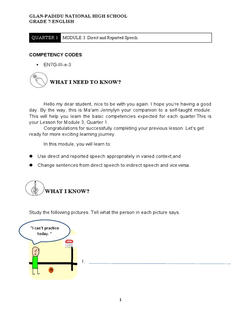 Using Direct and Reported Speech | PDF