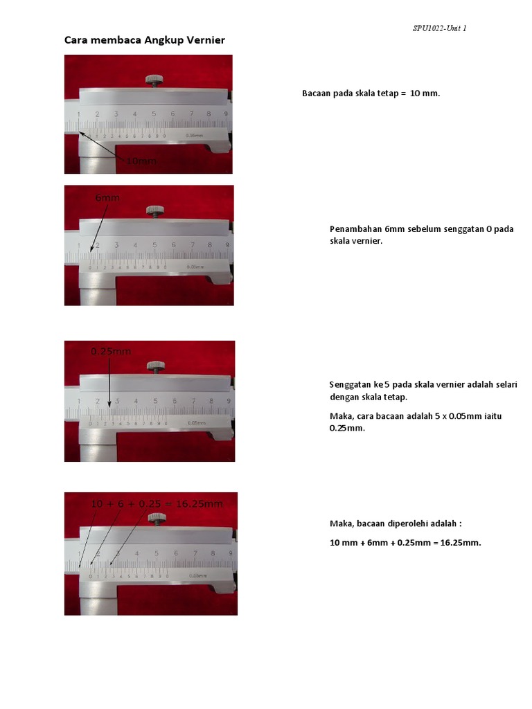 Cara Membaca Angkup Vernier dengan Betul | PDF