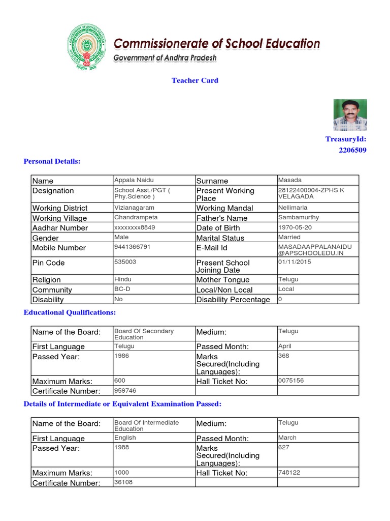 Teacher Card | PDF | Behavior Modification | Learning