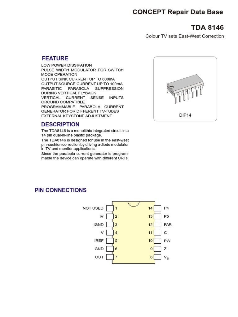 TDA8146 | PDF | Diode | Electricity