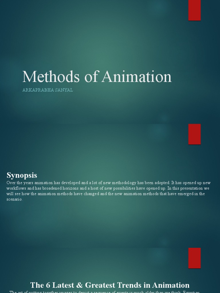 Methods of Animation: Arkaprabha Sanyal | PDF | Animation | 3 D ...