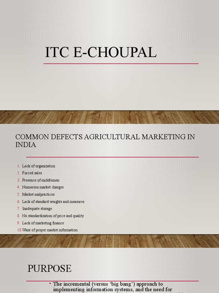 ITC E-Choupal | PDF | Supply Chain | Microeconomics