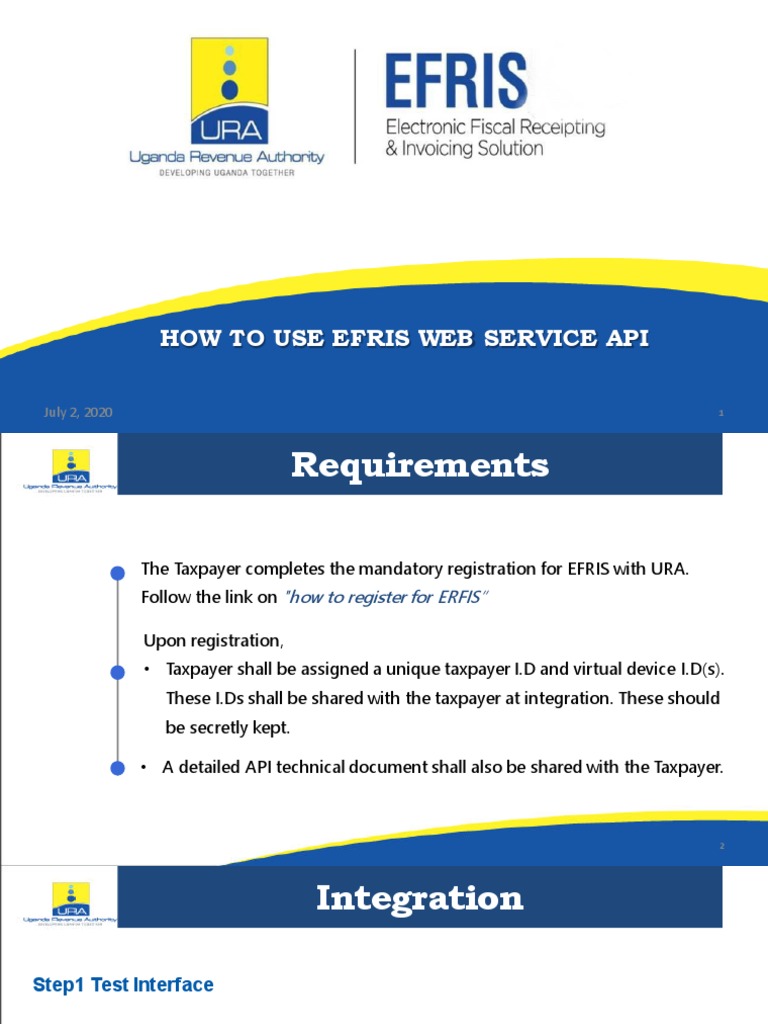 How To Use Efris Web Service Api: July 2, 2020 | PDF | Application ...