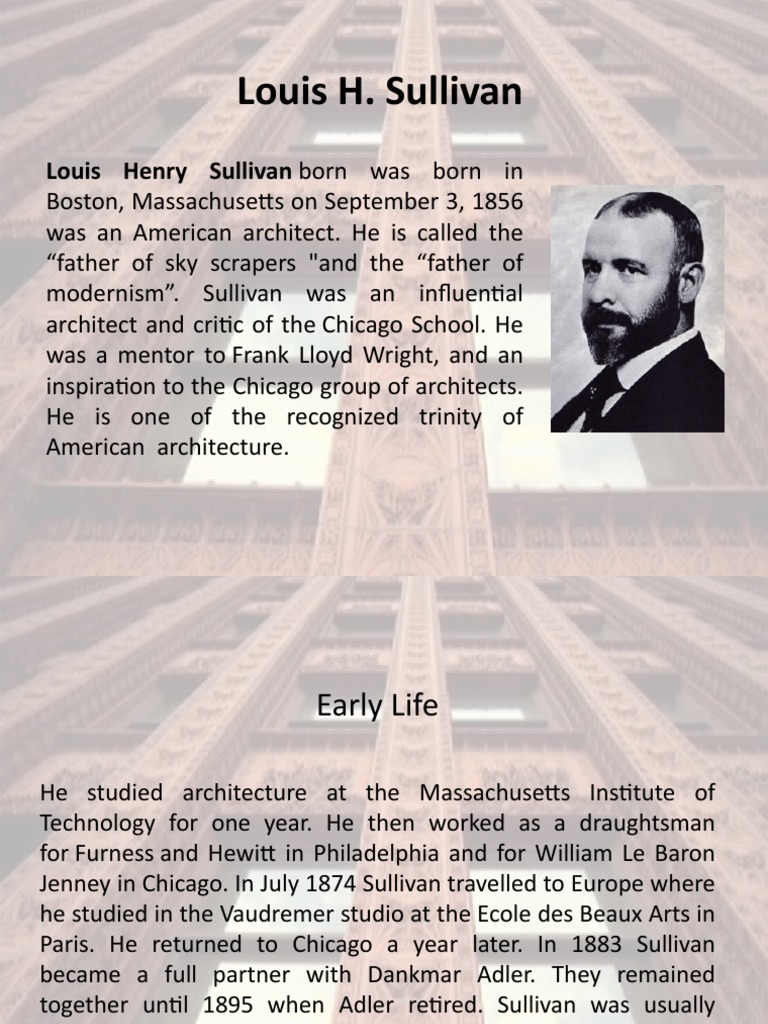 Louis Sullivan | PDF | Art Media | Architectural Design