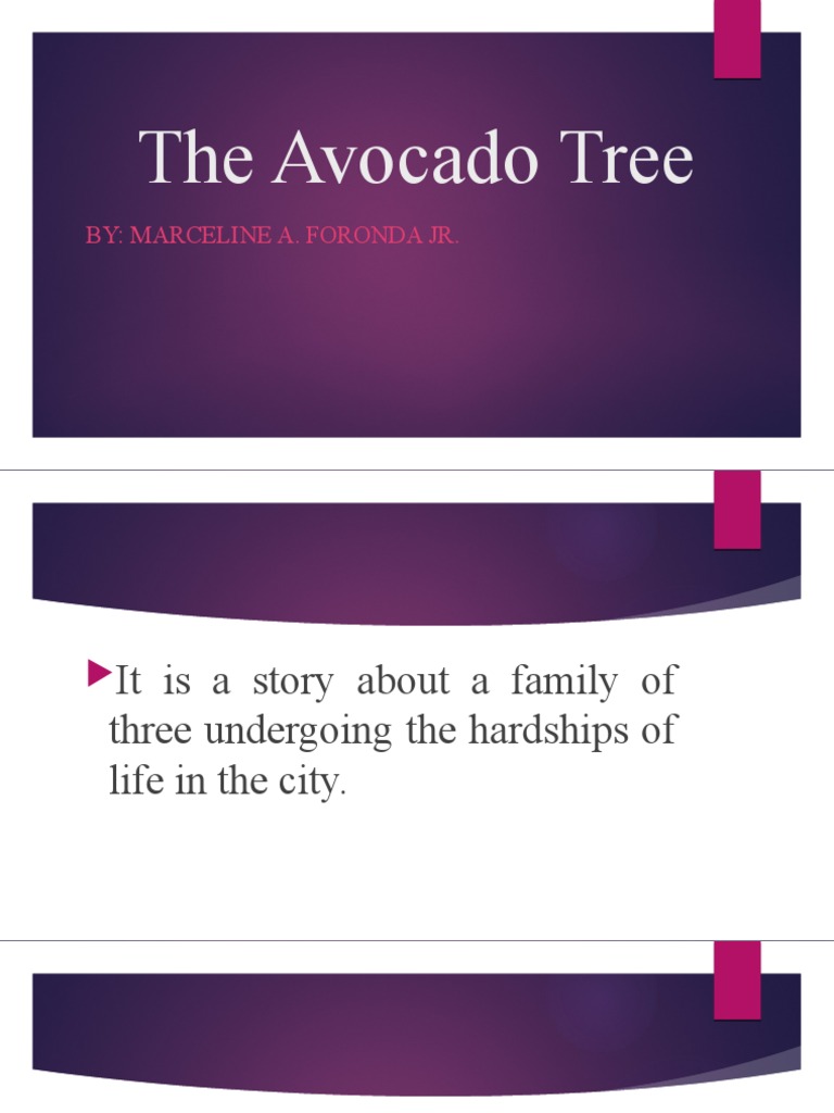 The Avocado Tree: By: Marceline A. Foronda JR | PDF