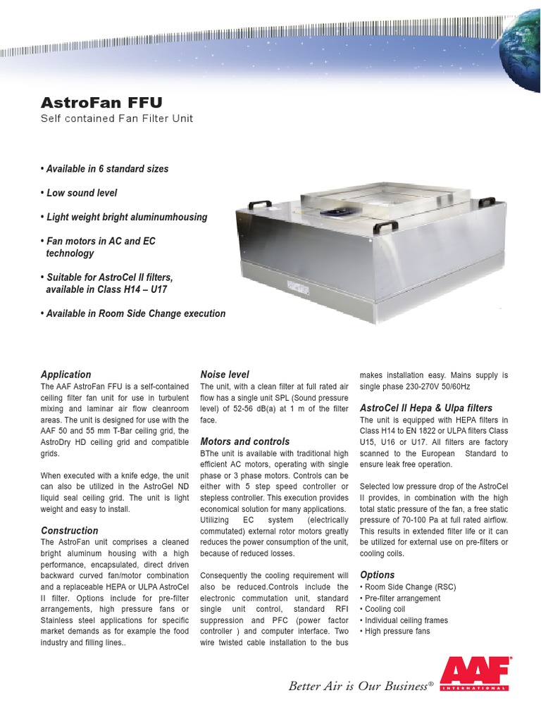 L152 (R0) - AstroFan FFU - 2 PDF | PDF | Electric Motor | Electrical Engineering