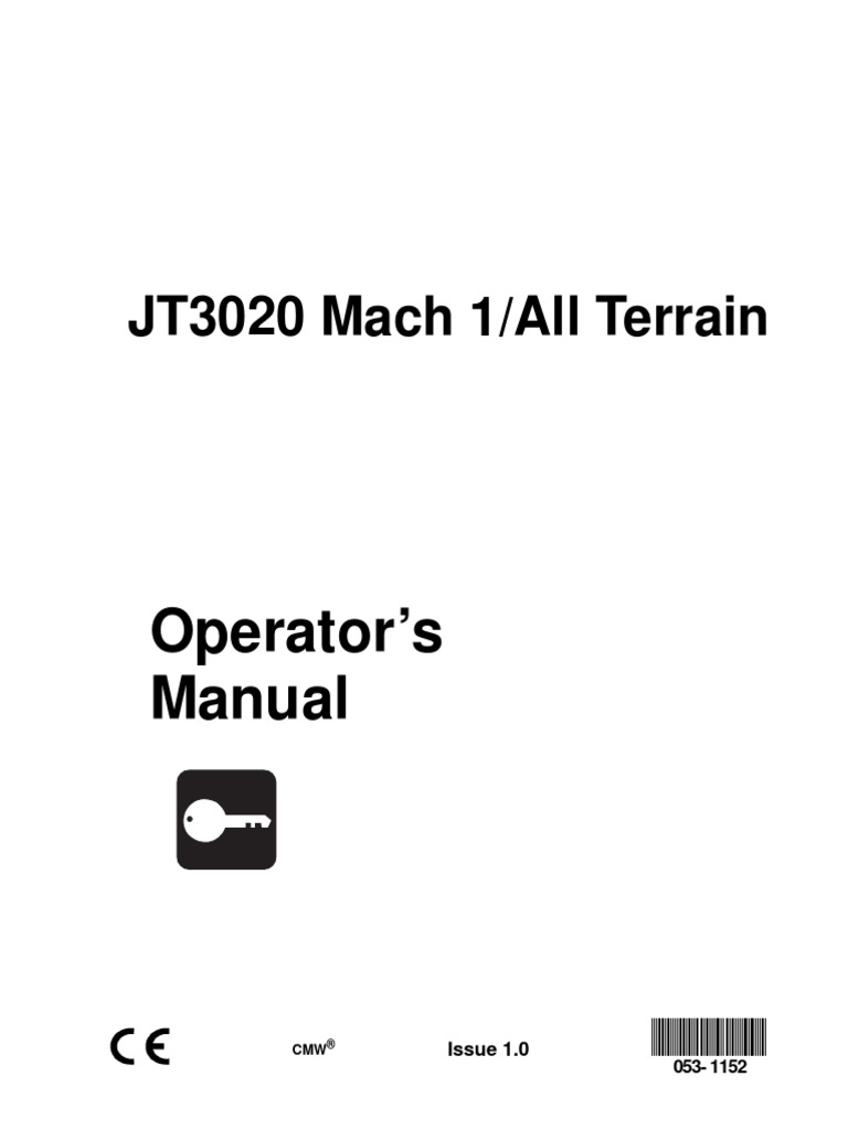 JT3020 Mach 1/all Terrain: Operator's Manual | PDF | Switch | Burn