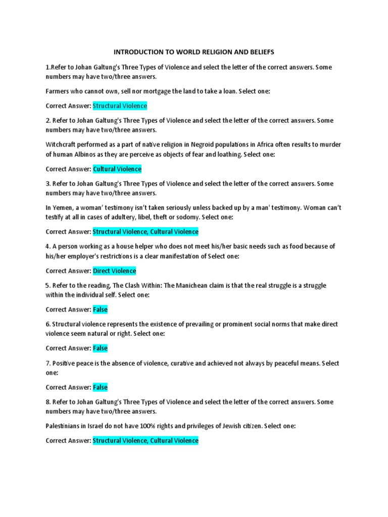 Introduction To World's Religion | PDF | Prophets And Messengers In ...