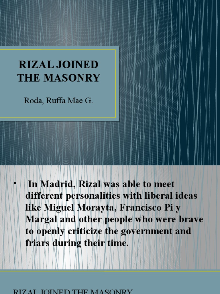 Rizal Joined The Masonry | PDF