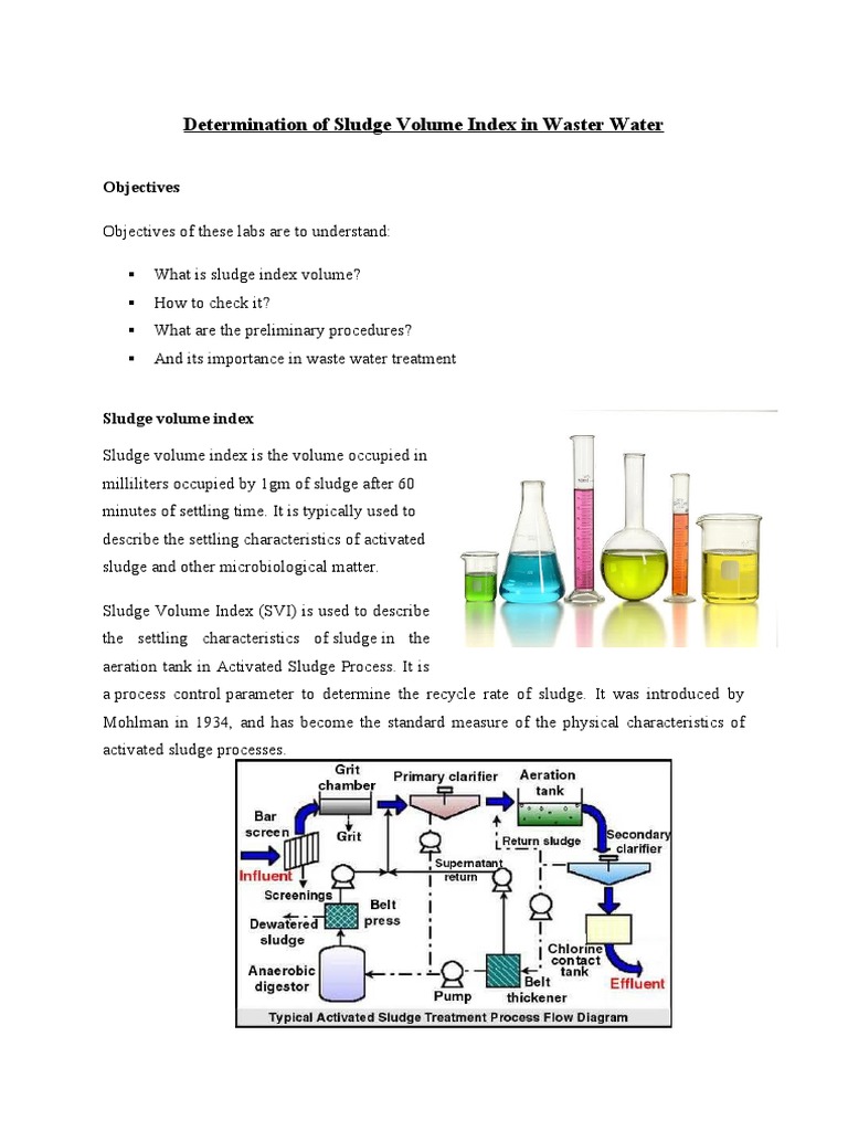 Determination of Sludge Volume Index in Waster Water | PDF | Filtration ...