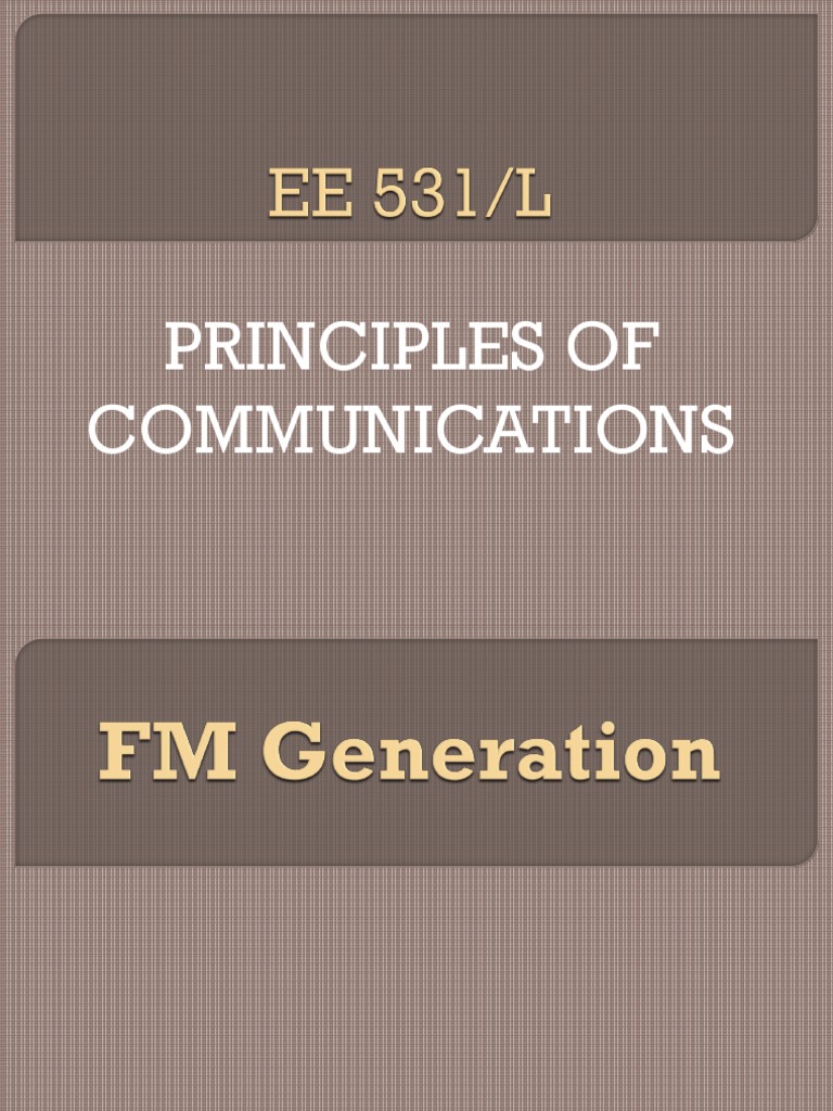 FM Generation | PDF | Frequency Modulation | Electronic Oscillator