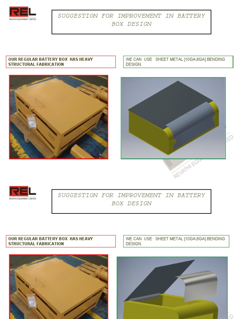 Battery Box Design Improvement Suggestions | PDF