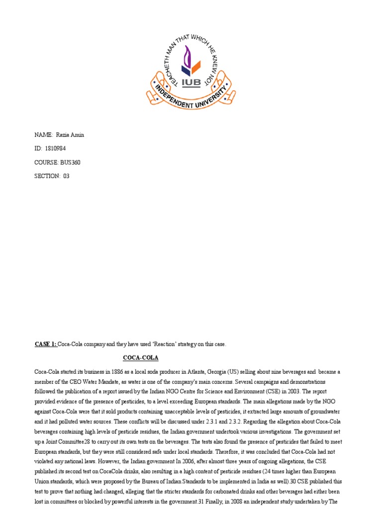 Bus 360 Final Assingment | PDF | Child Labour | Nestlé