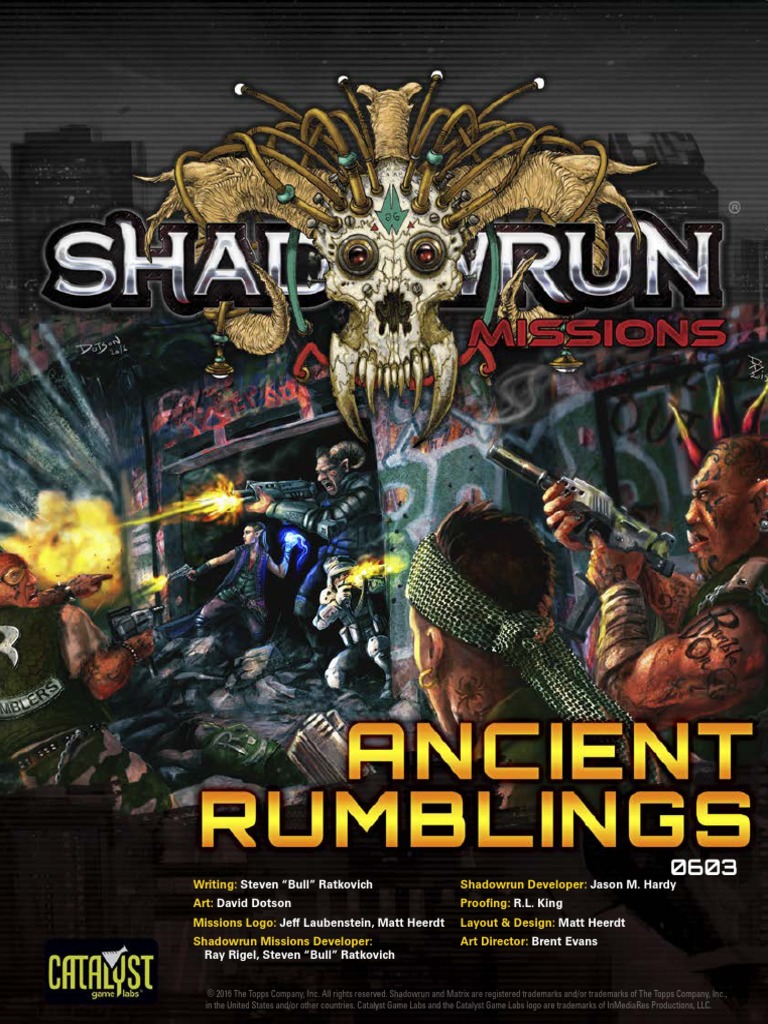 Writing: Art: Missions Logo: Shadowrun Missions Developer: Shadowrun ...