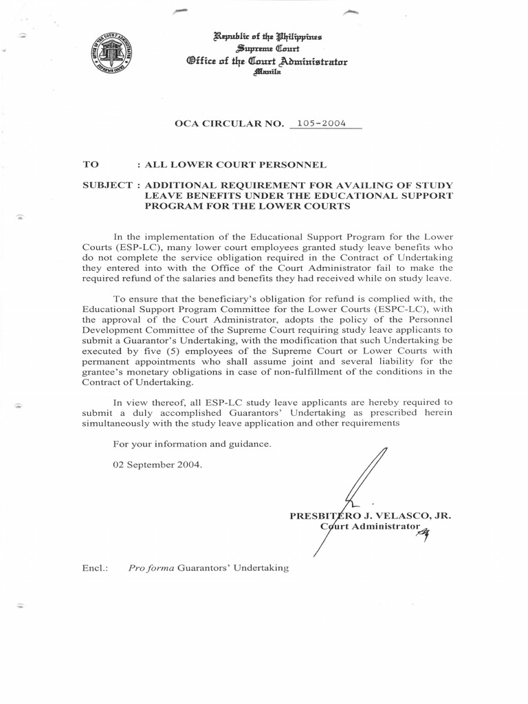 OCA Circular No.105 2004 PDF | PDF | Notary Public | Civil Law (Legal System)