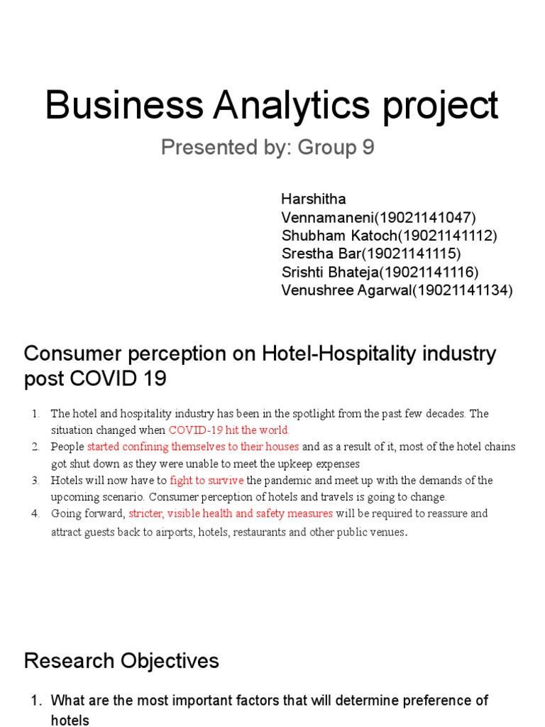 Business Analytics Project: Presented By: Group 9 | PDF | Dependent And ...